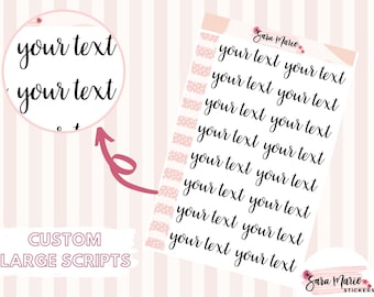 CUSTOM CURSIVE Mini Scripts BLACK | Etsy