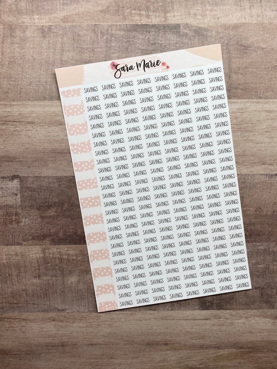 SAVINGS Mini Scripts - Etsy