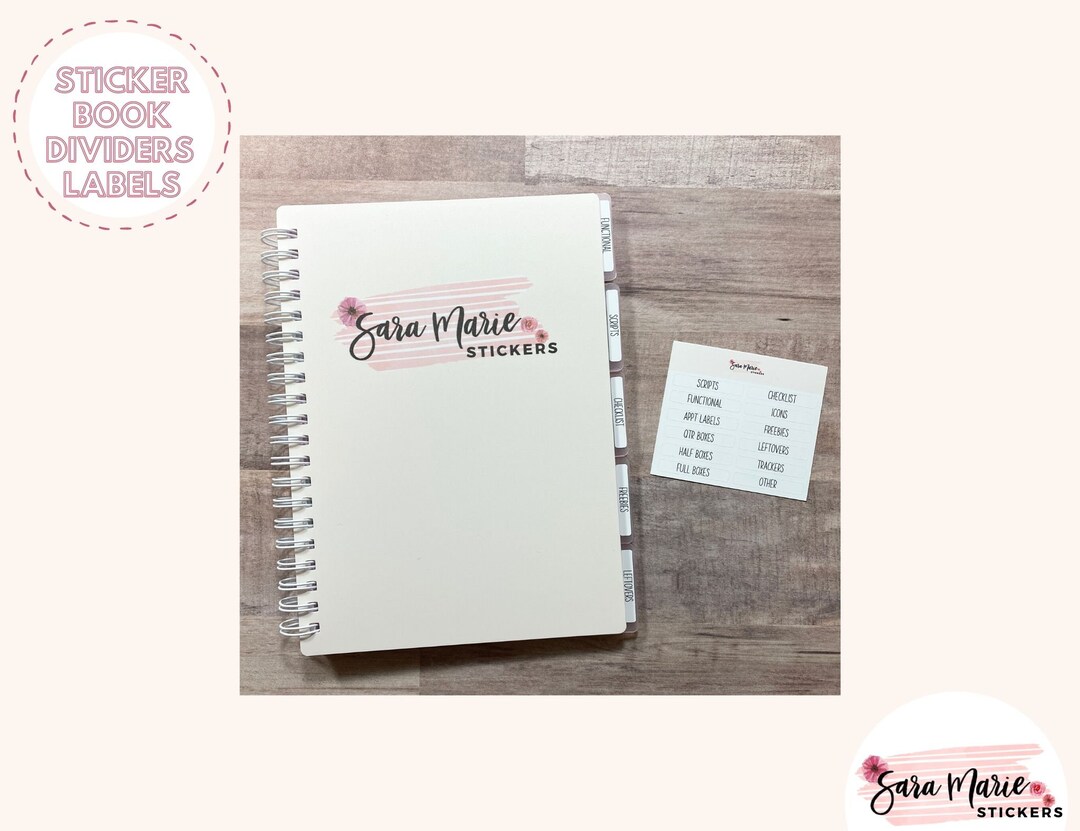 Divider LABELS - Reusable Sticker Book - Etsy