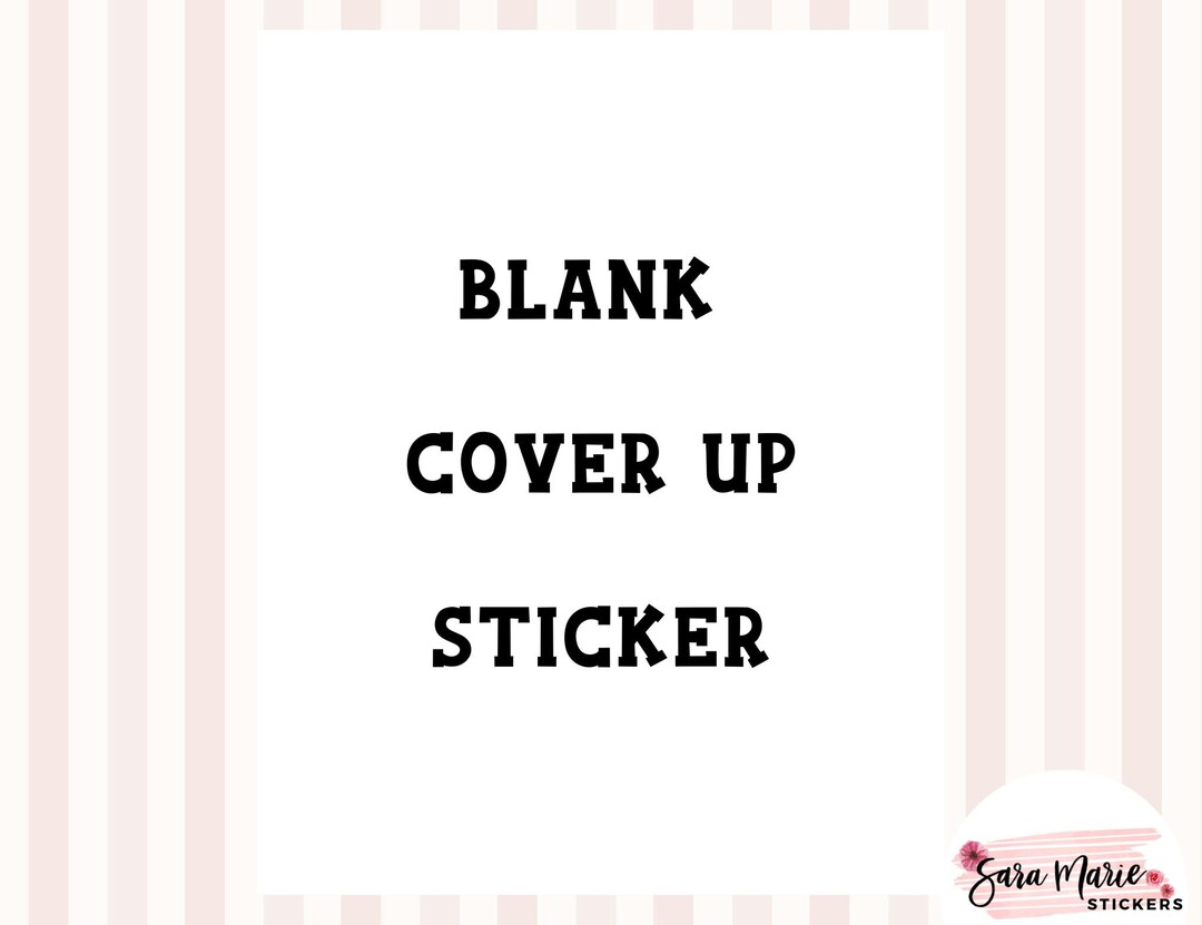 BLANK - Full Page Sticker - Etsy
