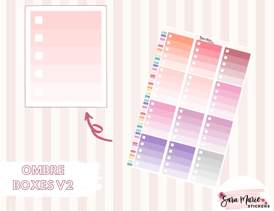 Ombre Check Boxes V2 - Etsy
