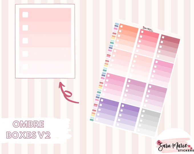 Ombre Check Boxes V2 - Etsy