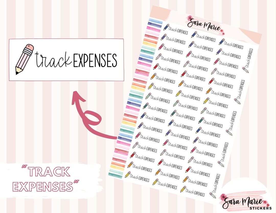 TRACK EXPENSES Planner Stickers - Etsy