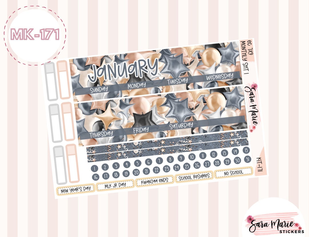 MK-171 January Monthly 23/24 - Etsy