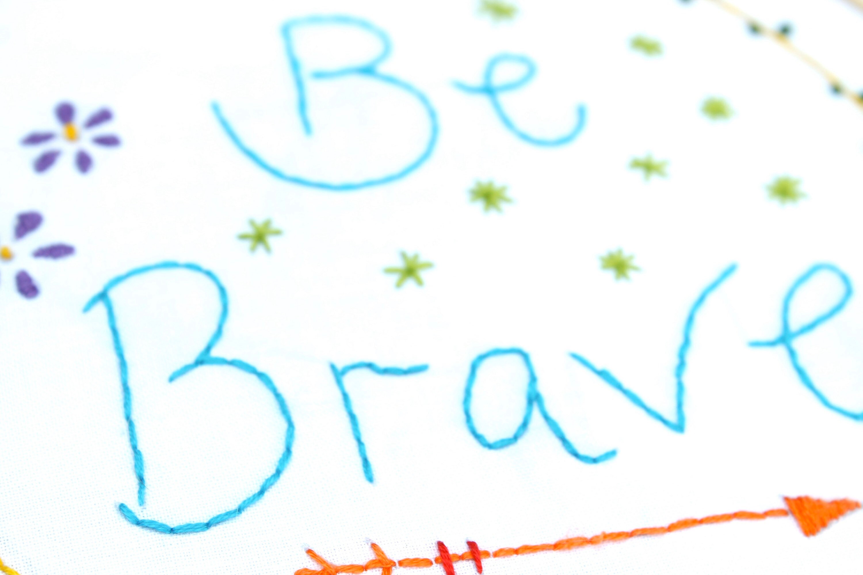 Be Brave Hand Embroidery Kit Craft Kit Stitch Kit Sewing - Etsy