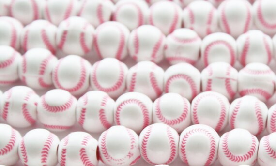 Baseball Beads Baseball Charms Ball Charms 3-D Charm | Etsy