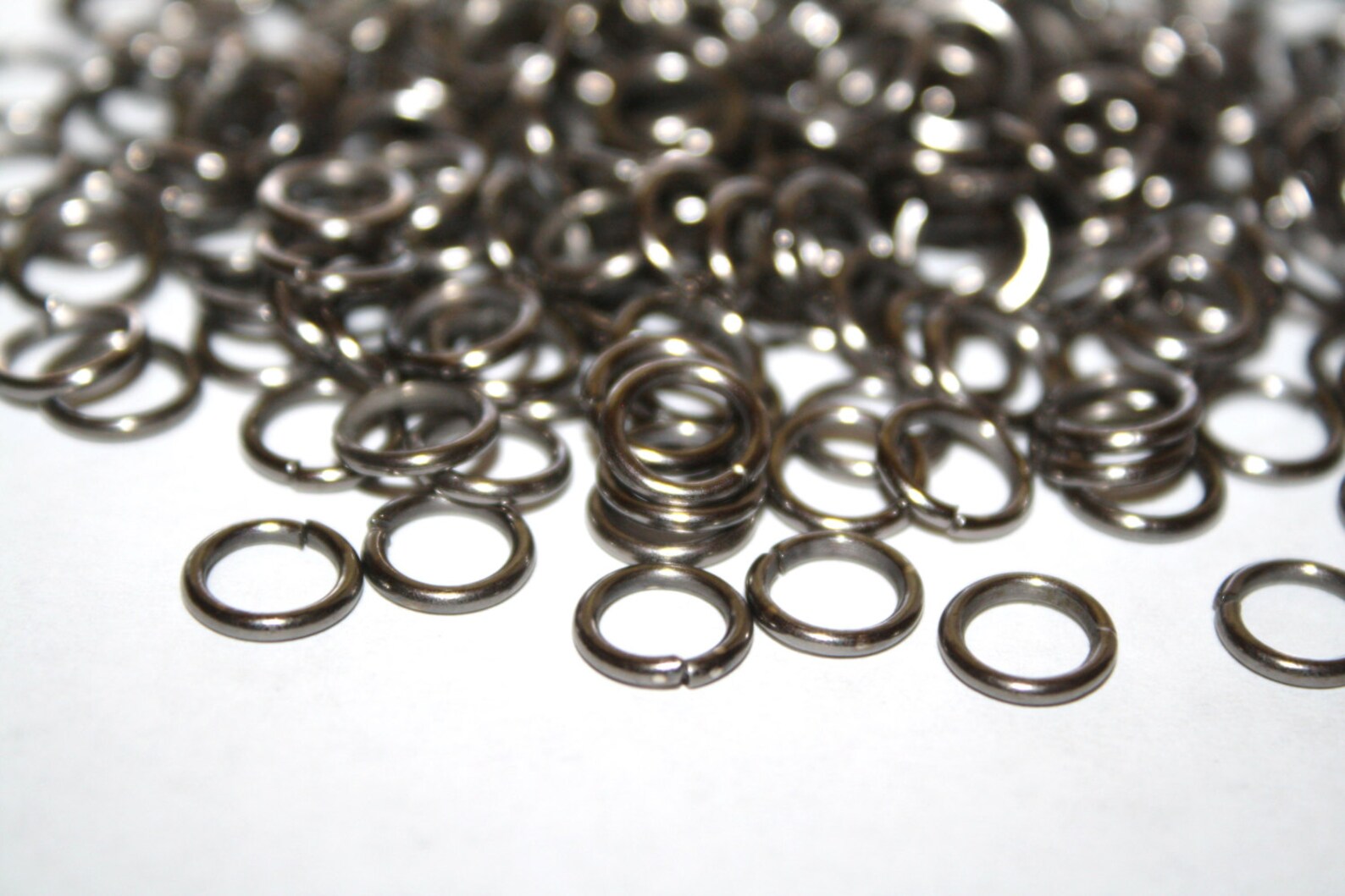 Gunmetal Open Jumped Rings 8mm 100 Ct 17ga 210 - Etsy