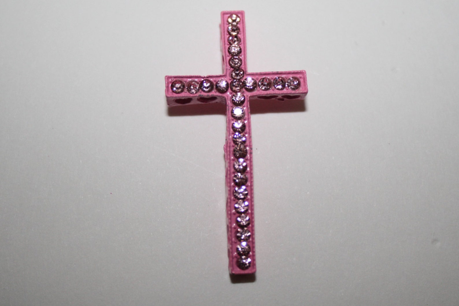 Cross Pink Sideway Curved Connectors Link With Pink Rhinestone - Etsy