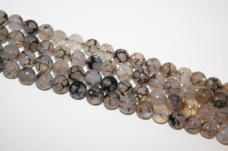 Agate, Multi Color Black, Clear, Stone Beads, Polished Agate Beads ...