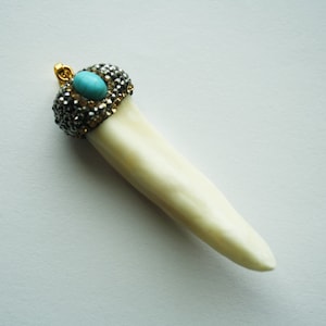 Tusk Pendant, Pointed Tusk, Tooth Pendant, Necklace Charm Crafts ...