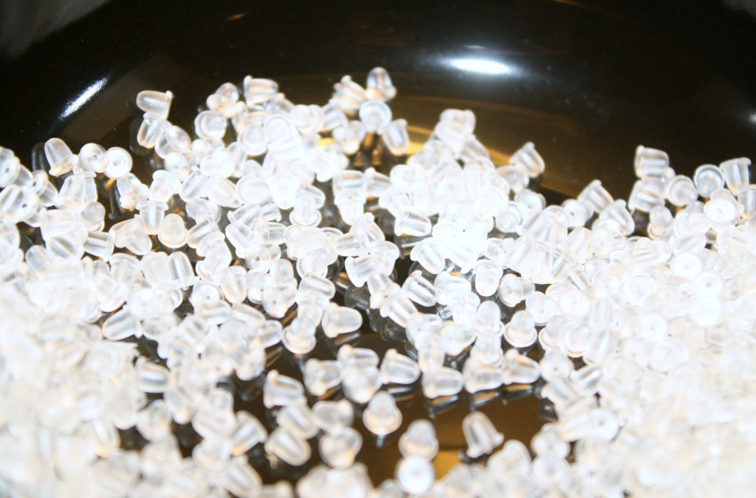 100 Small Rubber Ear Nuts Rubber Earring Backs Earring Nuts 4x4mm ...