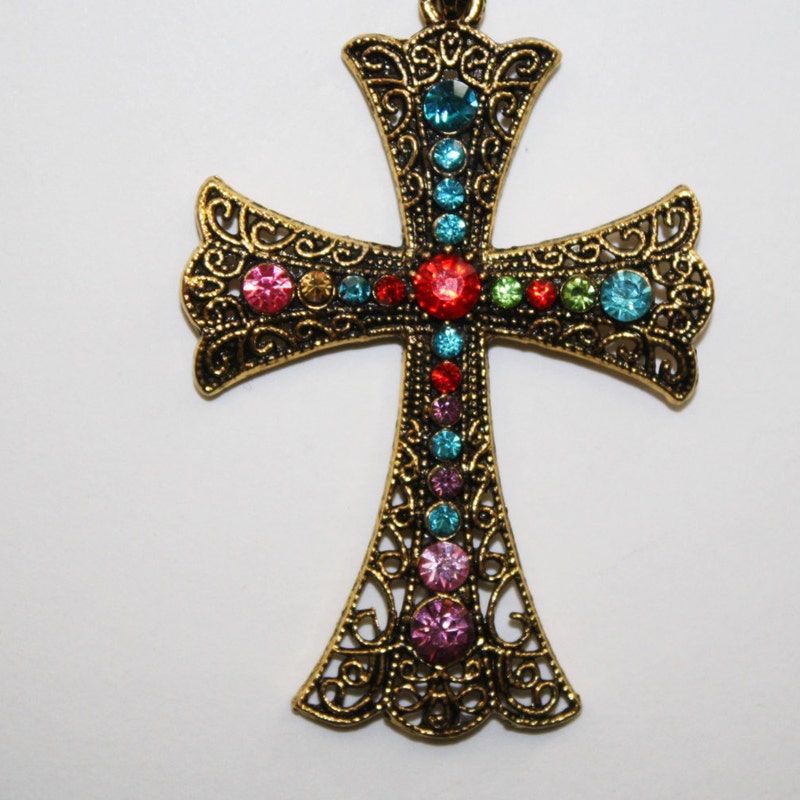 Jeweled Cross - Etsy