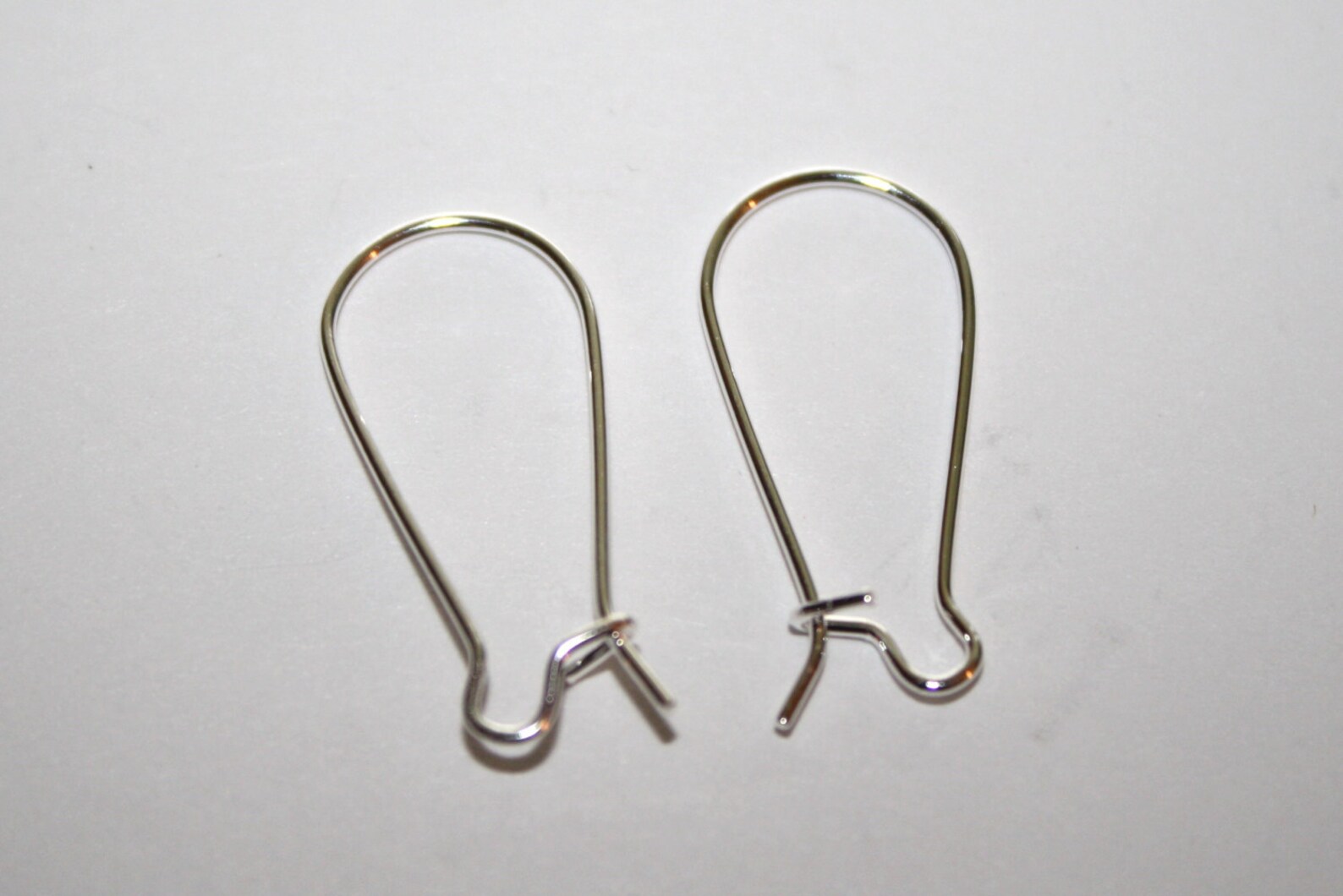 Kidney Earring Silver Wire Earring - 11x24mm - 20ct - #063 - Etsy