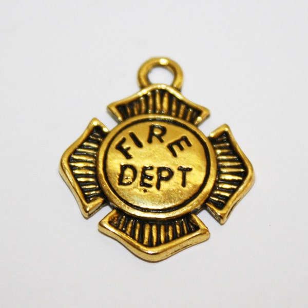 Firefighter Charm - Etsy