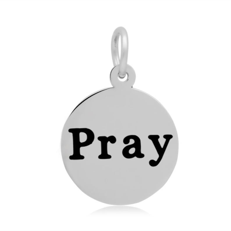 Stainless Steel, Flat With Word Pray,size - About 16mm Wide, 19mm Long ...