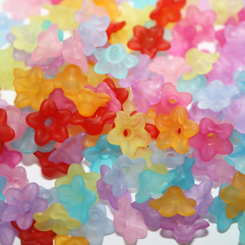 Lucite Flower Beads - Etsy