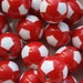 Football Acrylic Round Beads, Chunky Beads, Large Beads, Red Beads ...