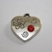 Heart Pendant With a Red Rhinestone 16x17mm 6ct 300 - Etsy