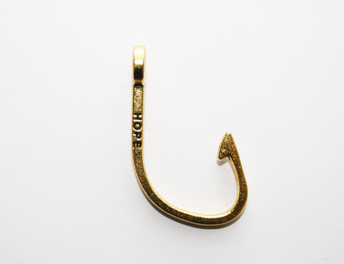 Fish Hooks Antique Gold Tone Fish Hooks Charms Connectors - Etsy