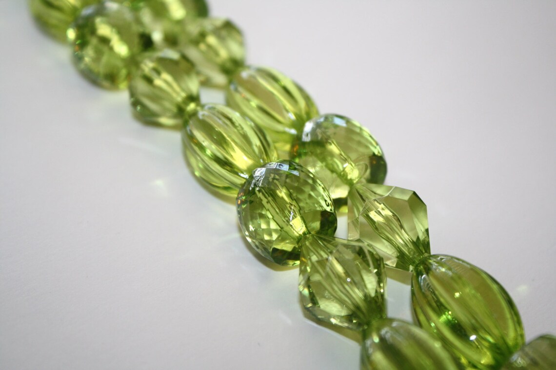 Lime Green Color Beads Acrylic 16ct 135 - Etsy
