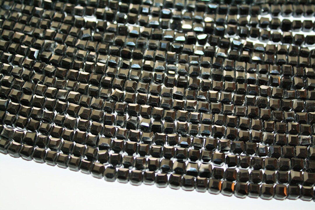 Black Cube Crystal Glass Beads - 4x4mm - 100ct - D048 - Etsy