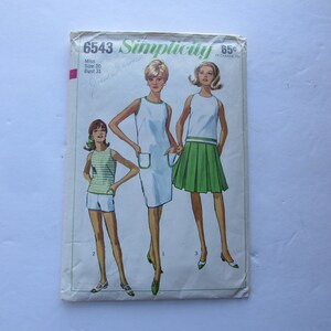 Vintage Pattern Sewing Pattern Simplicity 6543 1968 Date Sportswear ...