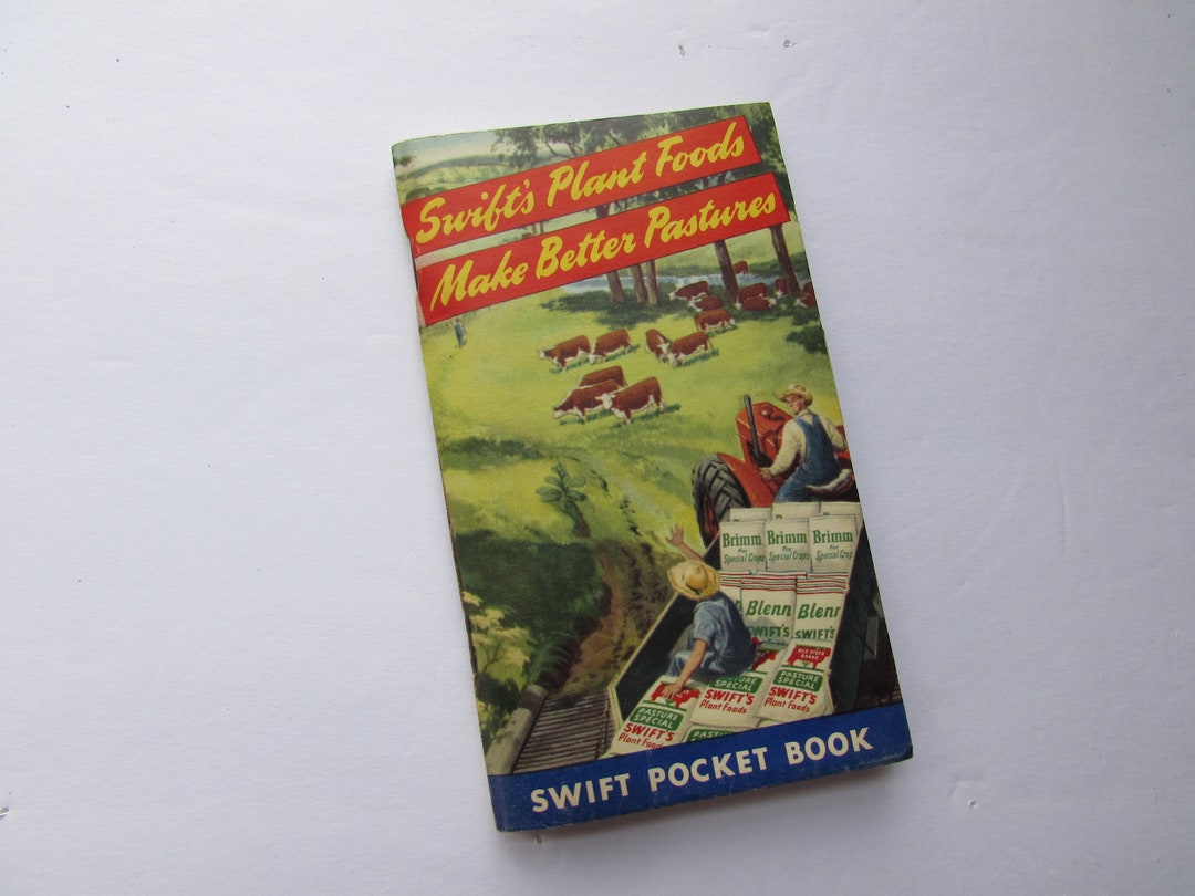 1951 Calendar Swift's Plant Foods Farmer Pocket Book Red Steer Brand ...