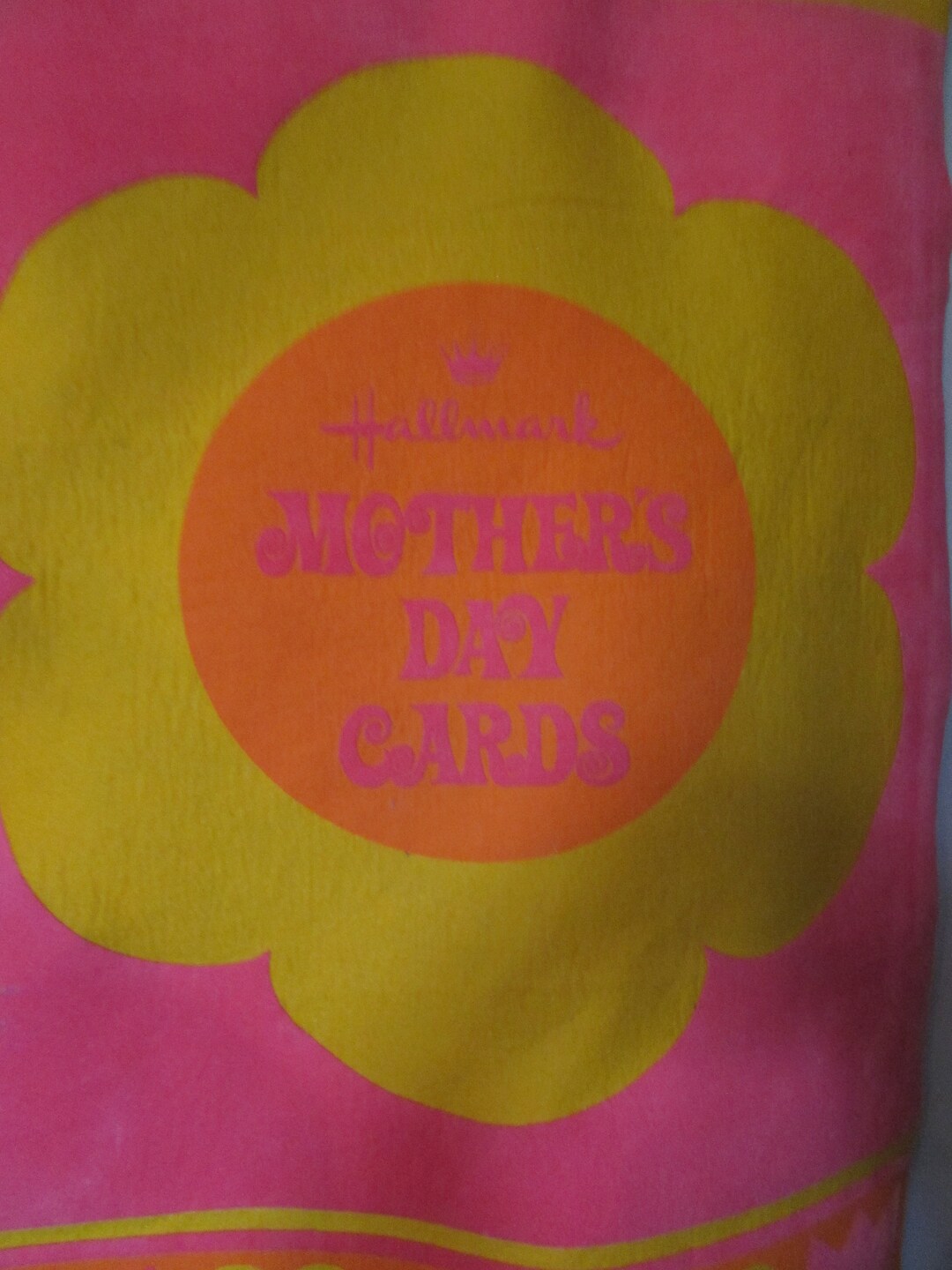 Flower Power 1970 Era Hallmark Cards Mother's Day Hanging Banner Neon ...