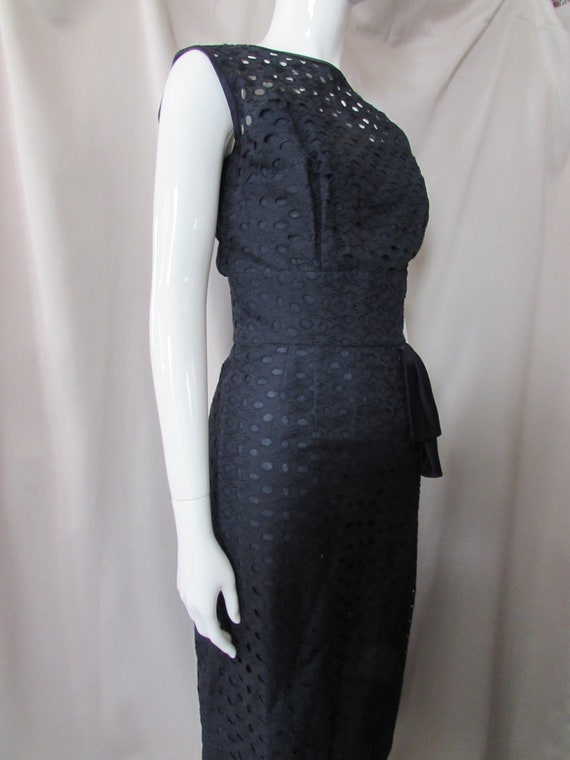 1950 Era Navy Eyelet Sheath Matching Jacket Jack Ster… - Gem