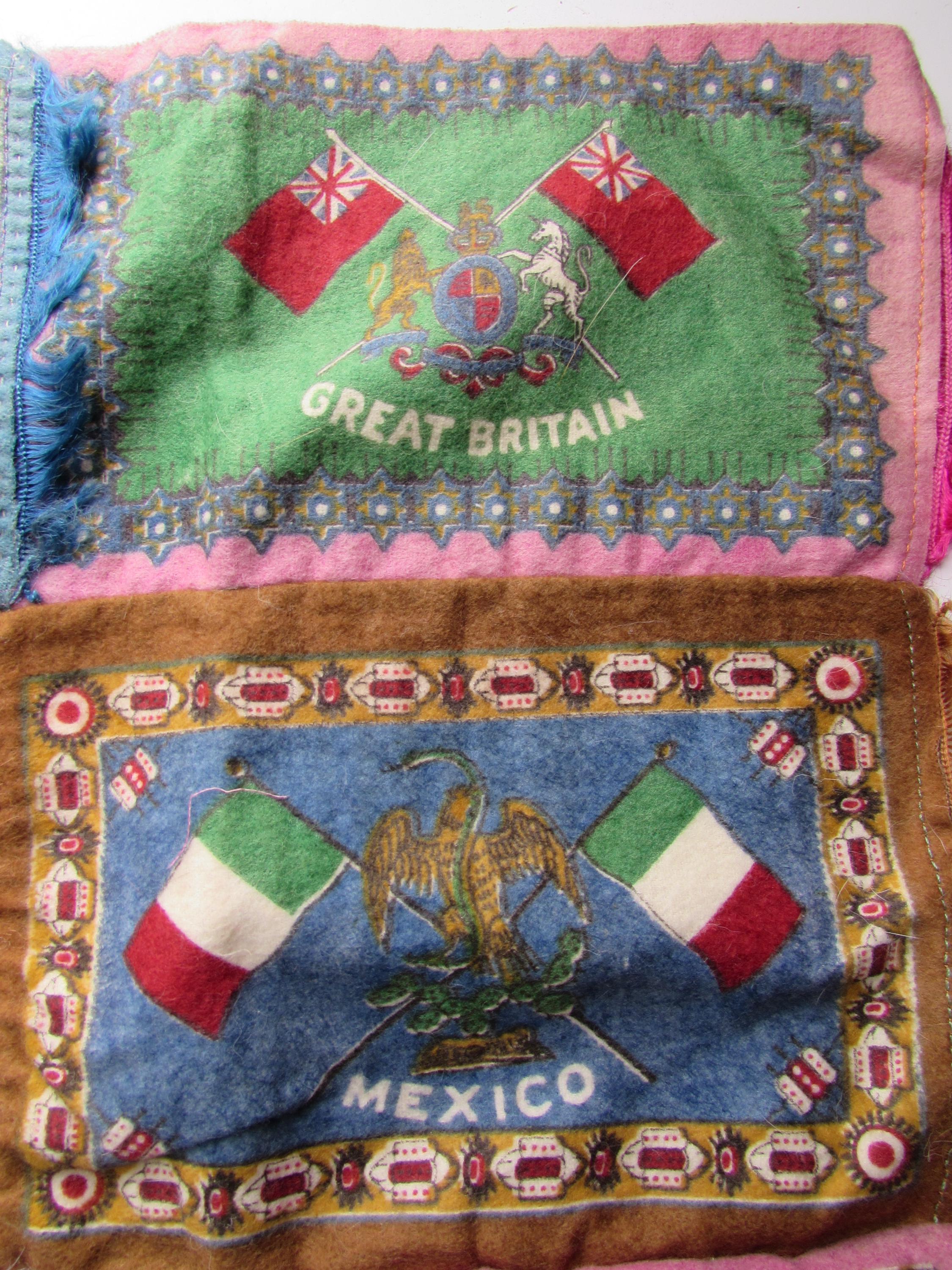 Antique Cigar Felts Flannel Flags Tobacco Premiums Hand Sewn Mat Dozen ...