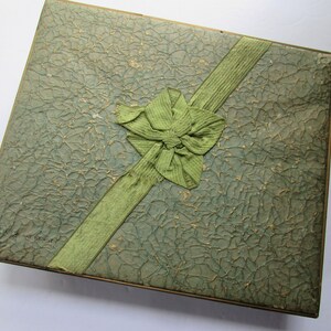Vintage Box Candy Box Scrafft's Chocolates Textured Paper Moss Green ...