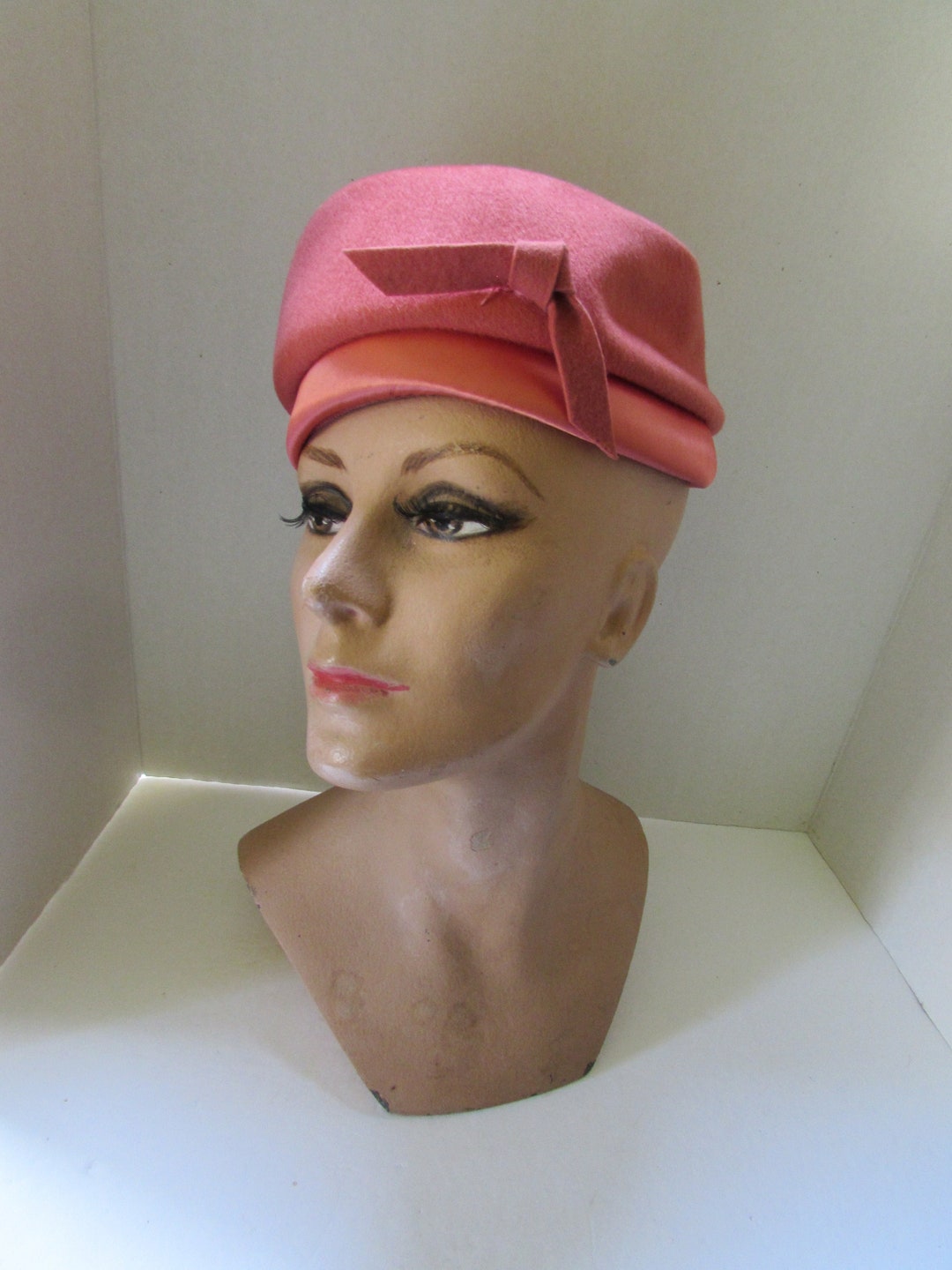 Vintage Hat Mid Century Style Velour Toque Henry Pollak Glenover Brand ...