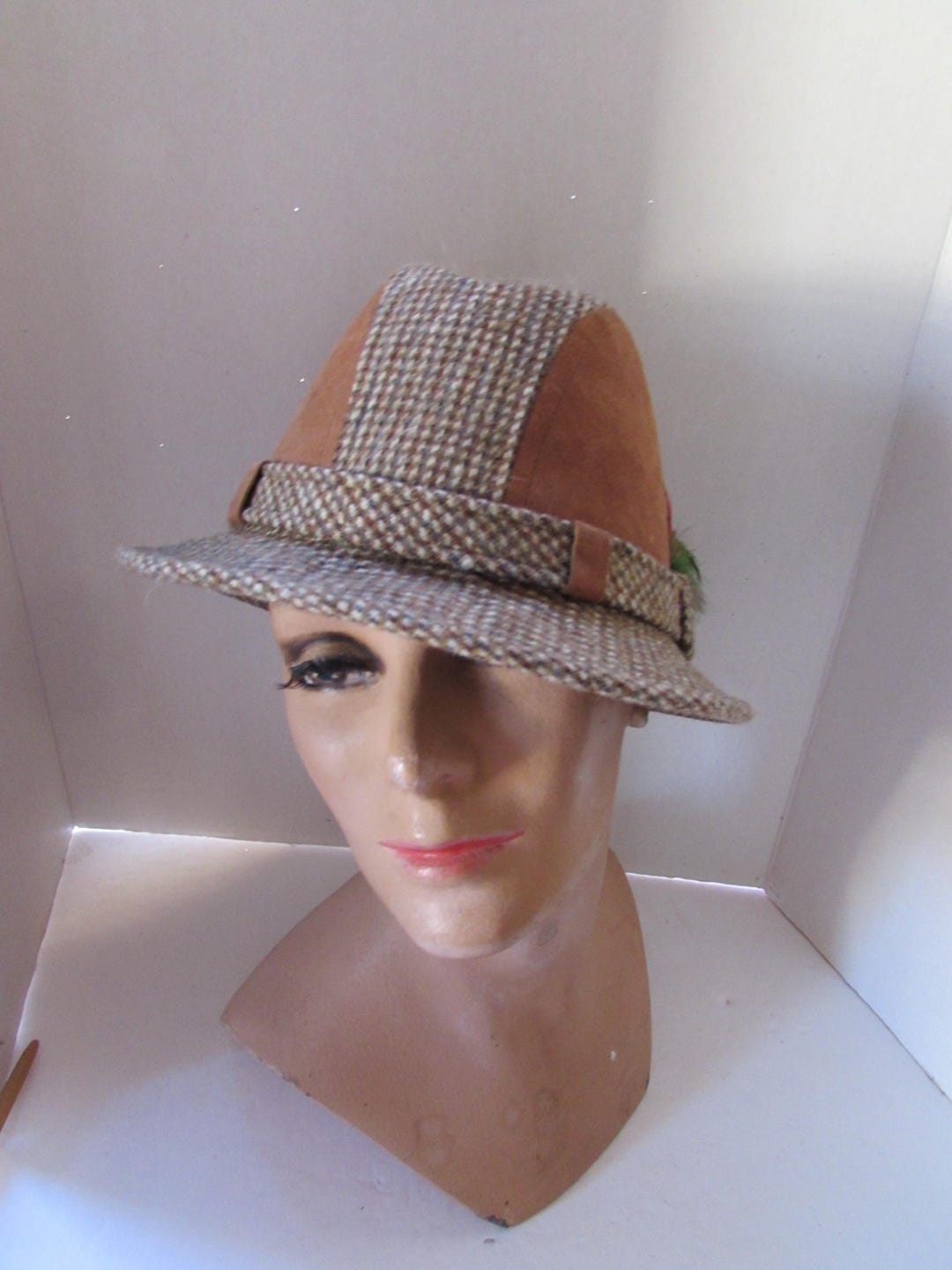 Dobbs Hat Men's Hats Unisex Hats Fedora Style Brown Gray Tattersall ...