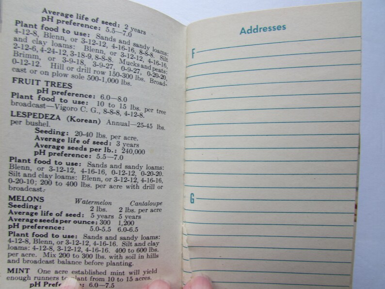 1951 Calendar Swift's Plant Foods Farmer Pocket Book Red Steer Brand ...