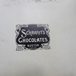 Vintage Box Candy Box Scrafft's Chocolates Textured Paper Moss Green ...