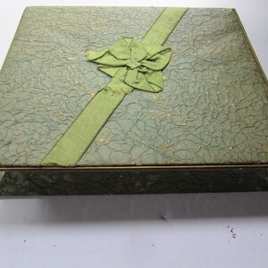 Vintage Box Candy Box Scrafft's Chocolates Textured Paper Moss Green ...