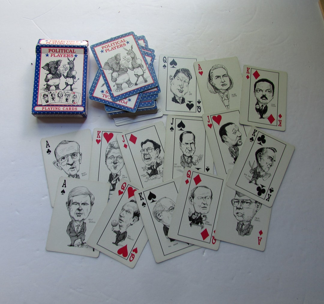 Political Playing Cards 1996 President Race Garth Stackhouse Gelco ...