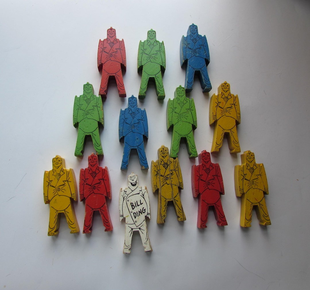 Bill Ding Stacking Clowns Wood Toys Balancing Clowns Mid Century Toy ...