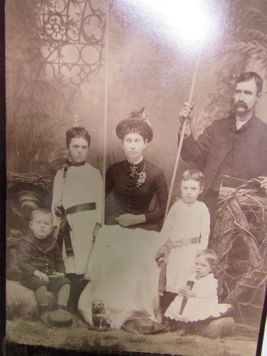 Antique Cabinet Card Victorian Era Photo Family Portrait Mid 19th ...