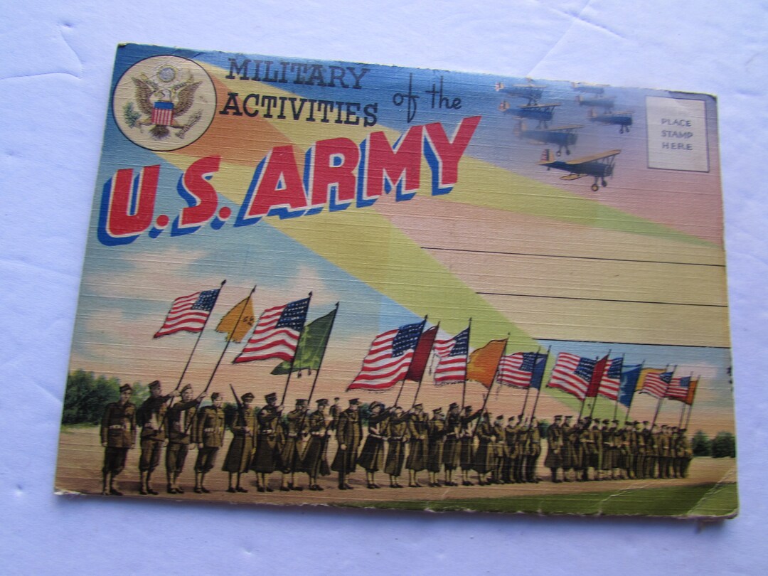 Military Memorabilia Fold Out Photo Cards Military Activities U S Army ...