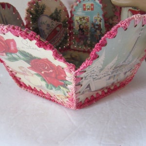 Christmas Decoration Card Basket Handmade Basket Laminated Cards Yarn ...