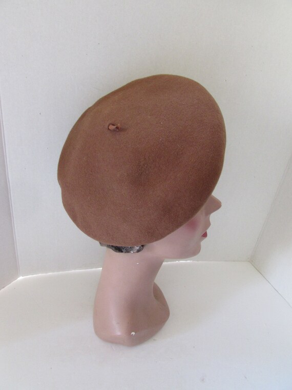 Vintage Hat Basque Beret Barby Beret PIXIE Topper Mil… - Gem