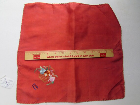 Vintage Handkerchief Souvenir China WWII Era China 19… - Gem