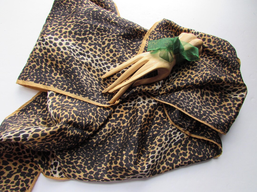 Baar Beards Scarf Animal Print Oblong Shape All Silk Scarf Made in ...