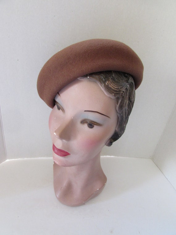 Vintage Hat Basque Beret Barby Beret PIXIE Topper Mil… - Gem