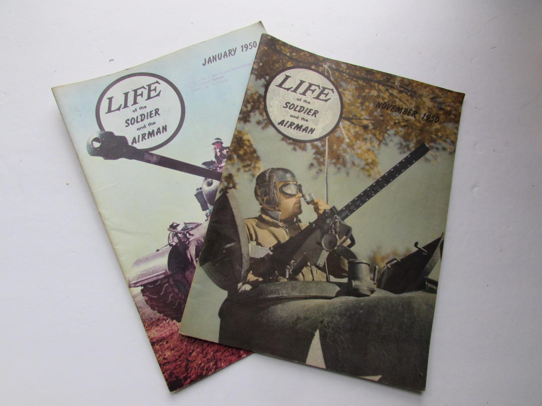 Pair 1950 Magazines Life of the Soldier and Airman November January ...