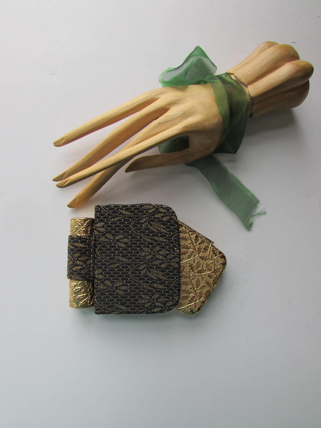 1960 Era Compact Lipstick Case Revlon Love Pat Black Gold Brocade - Etsy