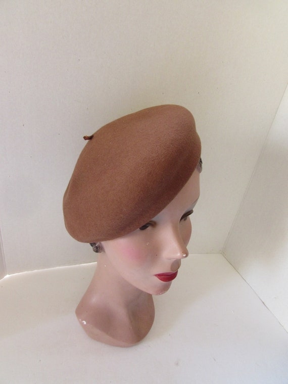 Vintage Hat Basque Beret Barby Beret PIXIE Topper Mil… - Gem