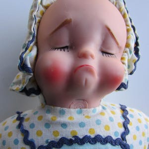 Vintage Topsy Turvy Doll: Happy & Sad Vinyl Face, Calico Bonnet - Etsy