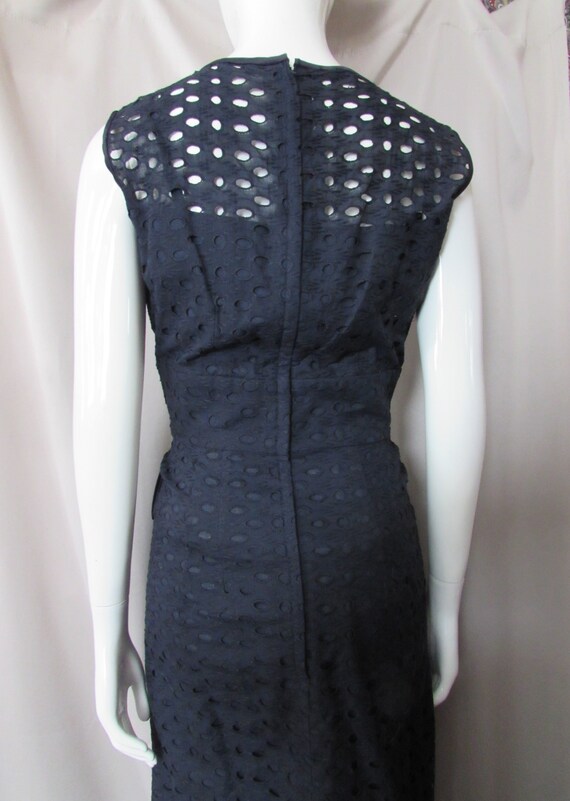 1950 Era Navy Eyelet Sheath Matching Jacket Jack Ster… - Gem